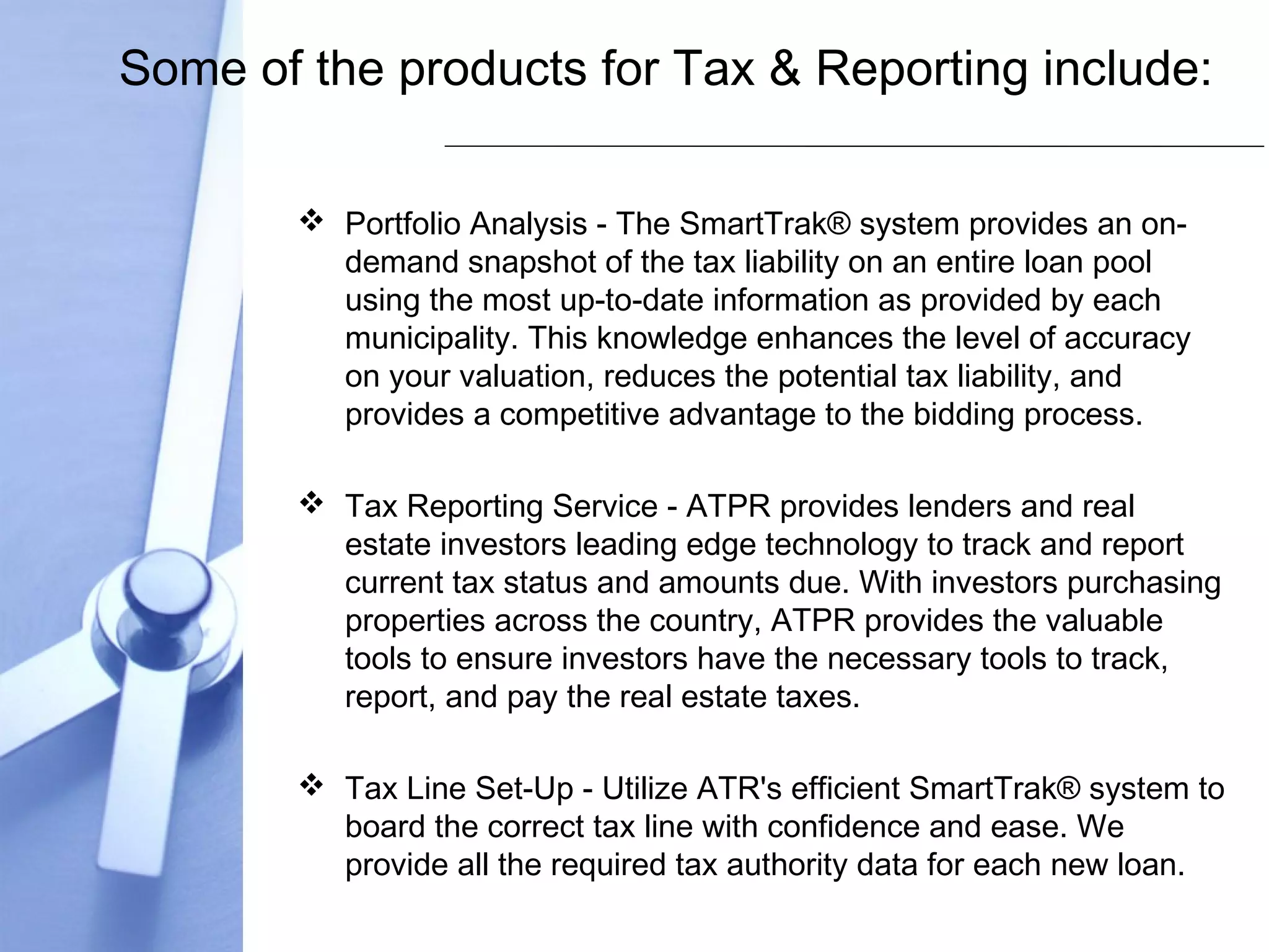 Tax Reporting Services - ATPR | PPT