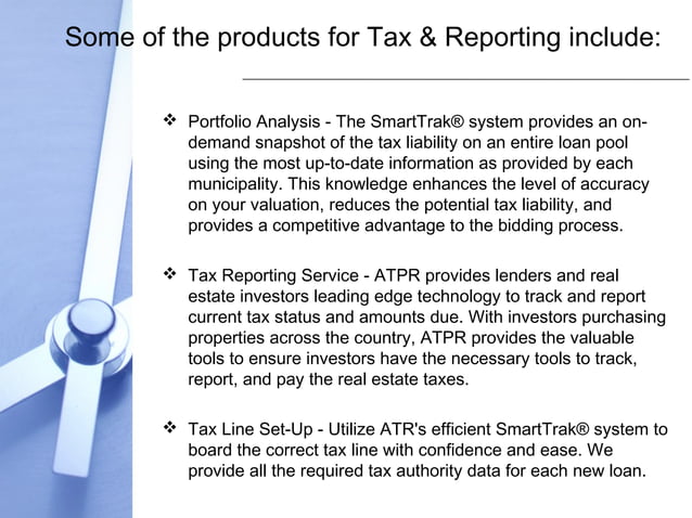 Tax Reporting Services - ATPR | PPT | Free Download