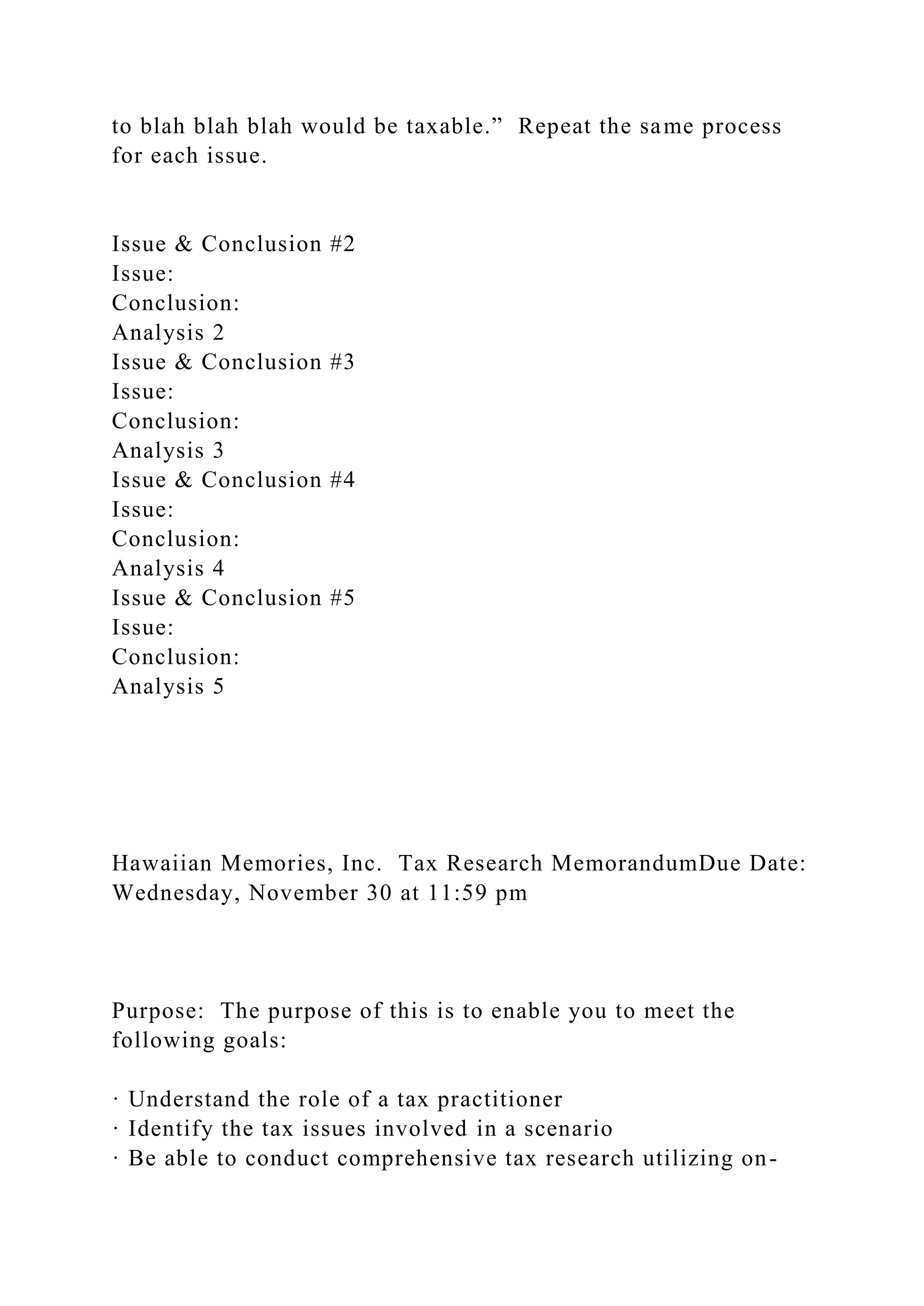 Tax Research MemorandumTo File From Your Name .docx