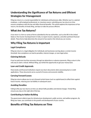 Professional Tax Return Services - Maximize Your Refund & Minimize ...