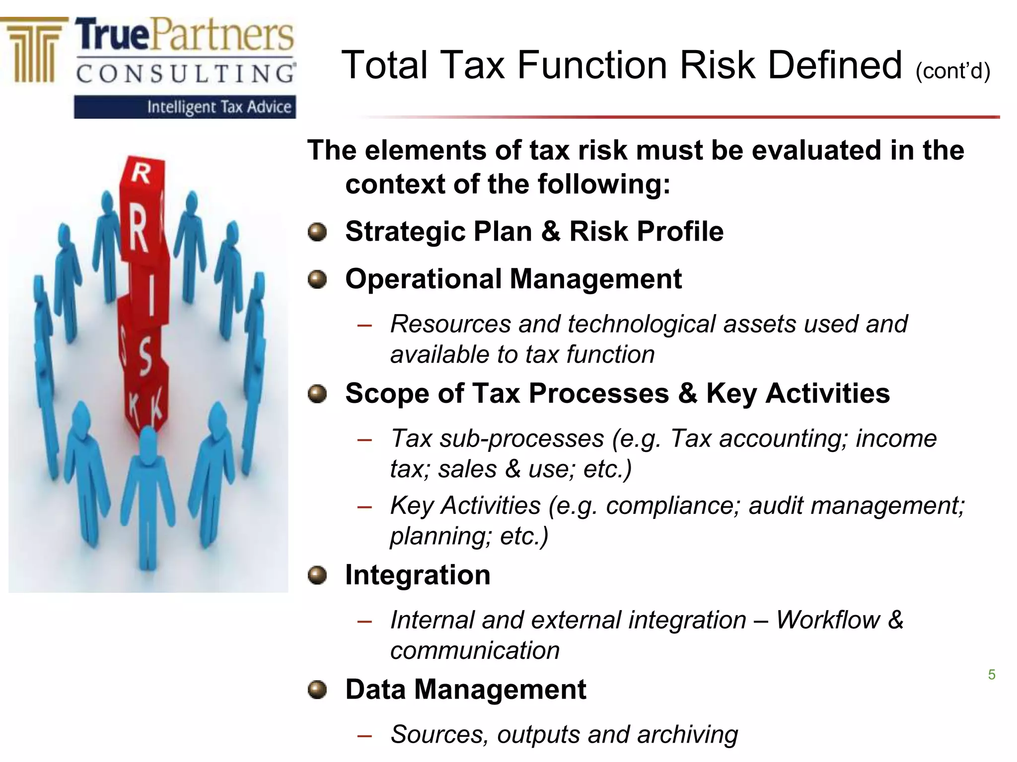 Tax Risk And Process Re Engineering General Presentation 121609 | PPTX