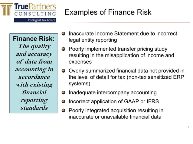 Tax Risk And Process Re Engineering General Presentation 121609 | PPT