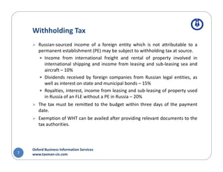 Tax Russia | PDF