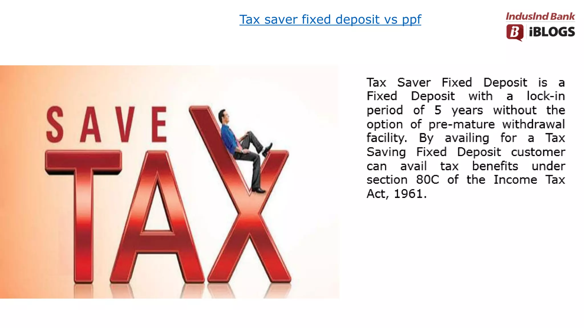Tax saver fd vs ppf | PDF