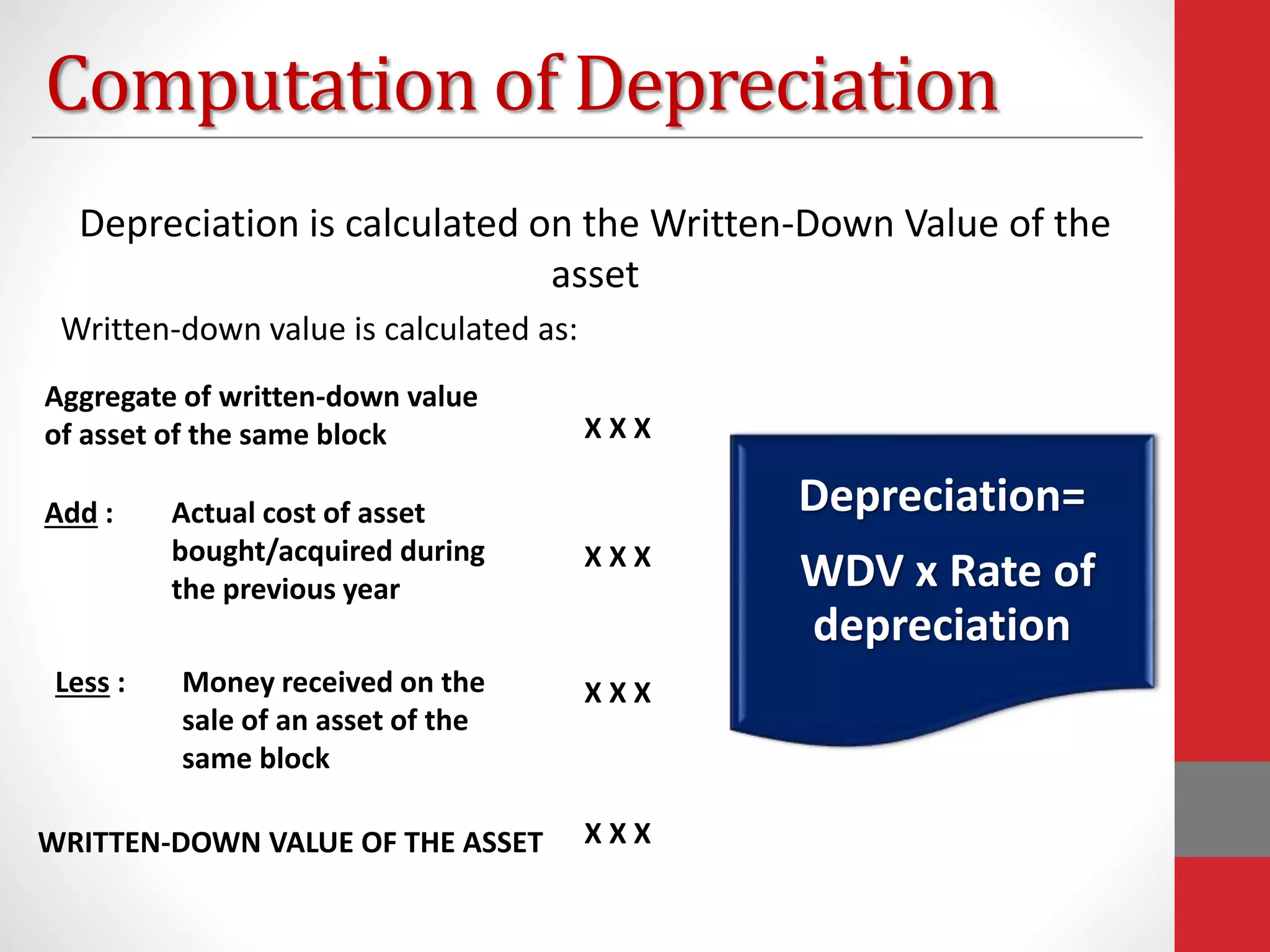 Treatment of Depreciation in Tax | PPTX