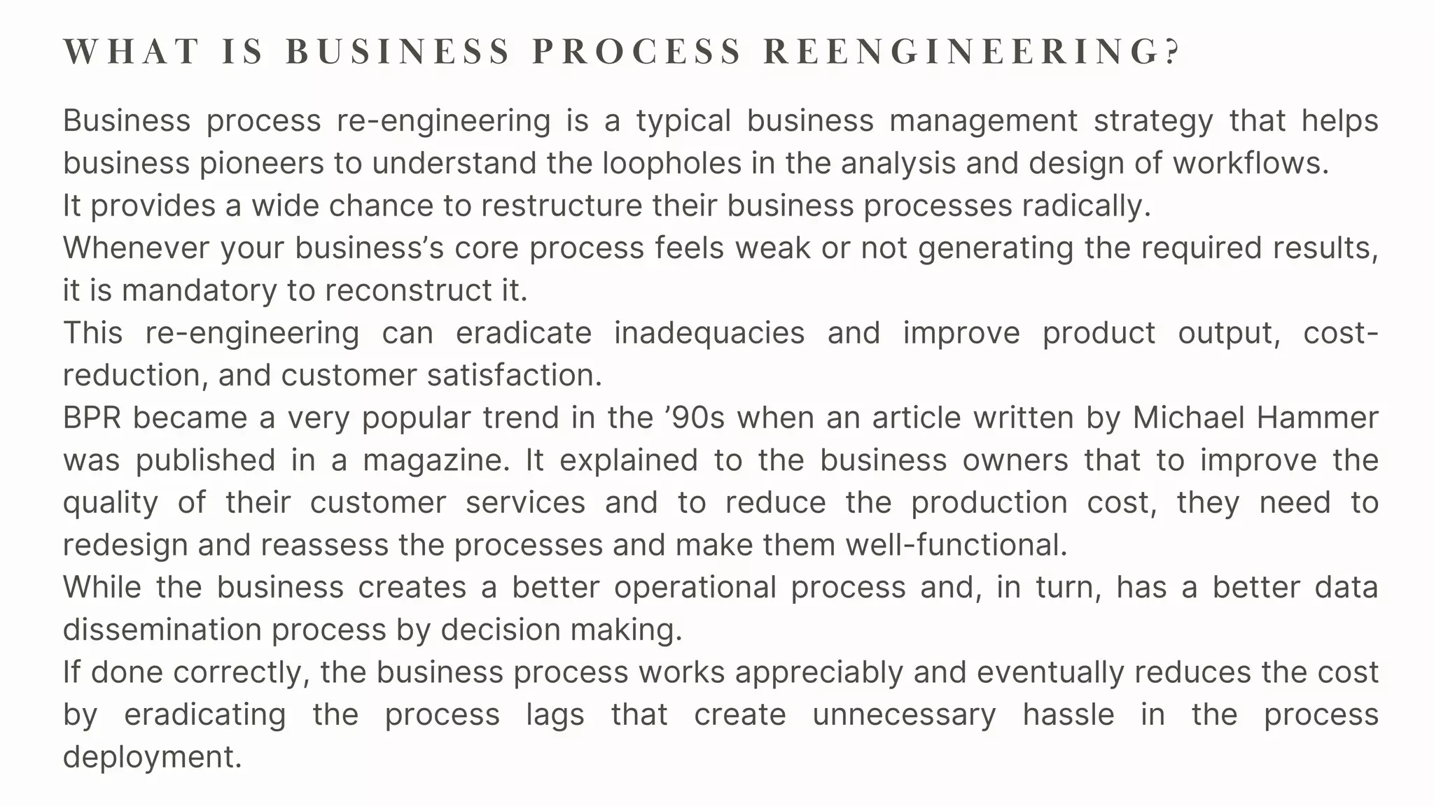 Benefits Of Business Process Reengineering | PPT