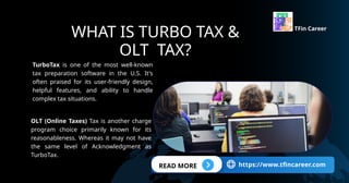 Tax Software - Turbo Tax Vs OLT Tax.pptx