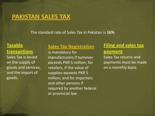 Tax structure of pakistan | PPTX