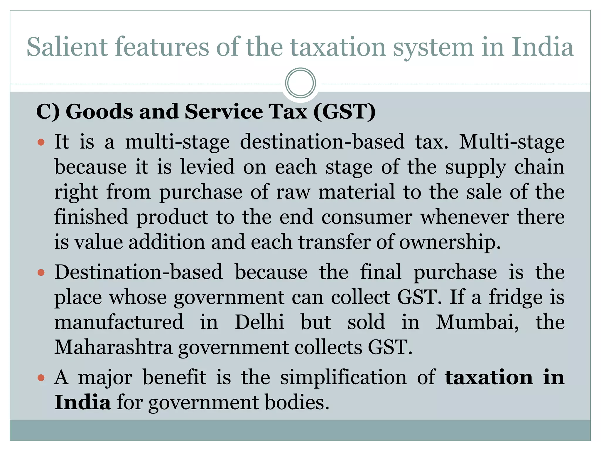 Macro-economic Framework in Indian Economy–Tax Structure & Tax system ...