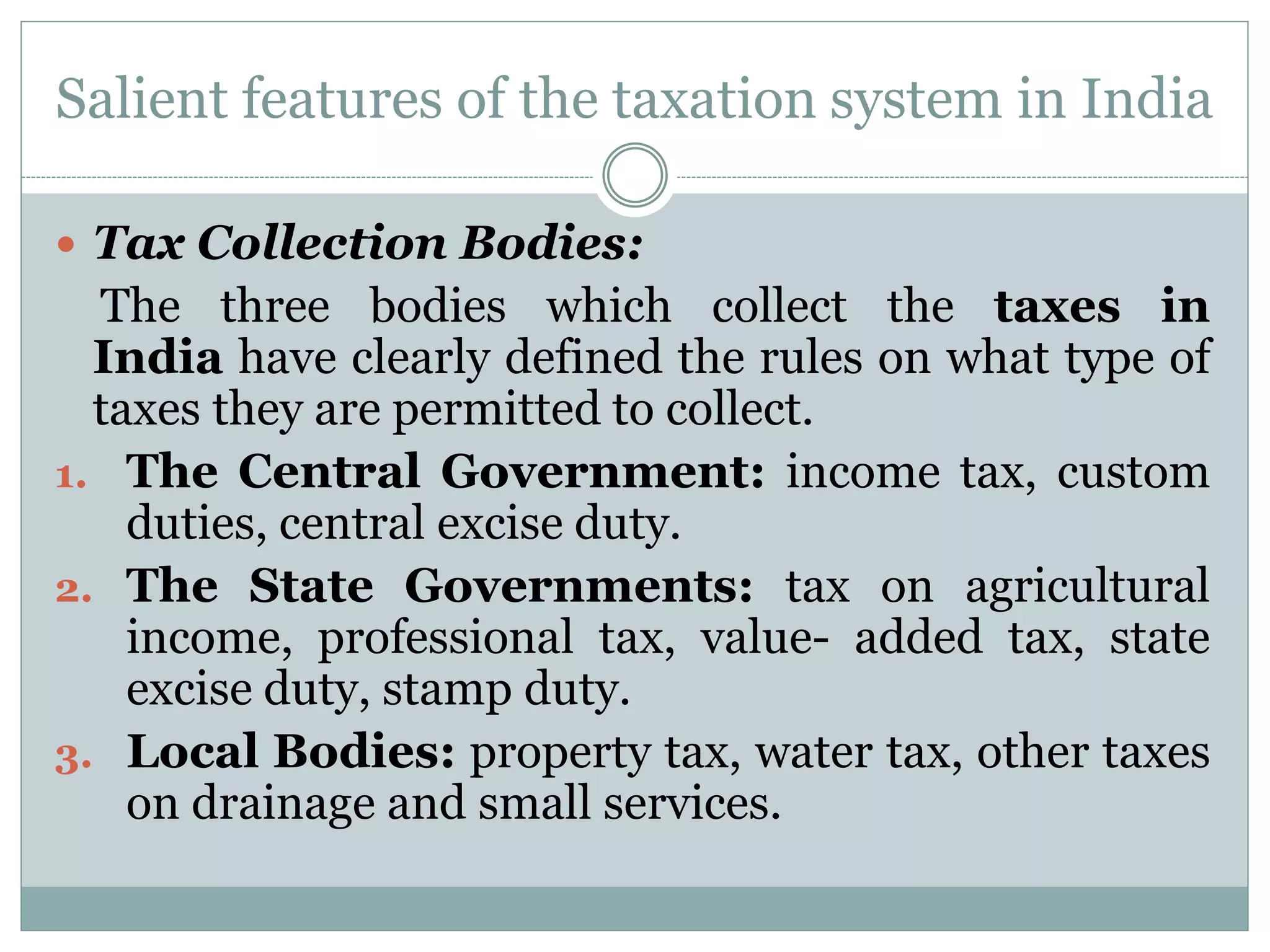 Macro-economic Framework in Indian Economy–Tax Structure & Tax system ...