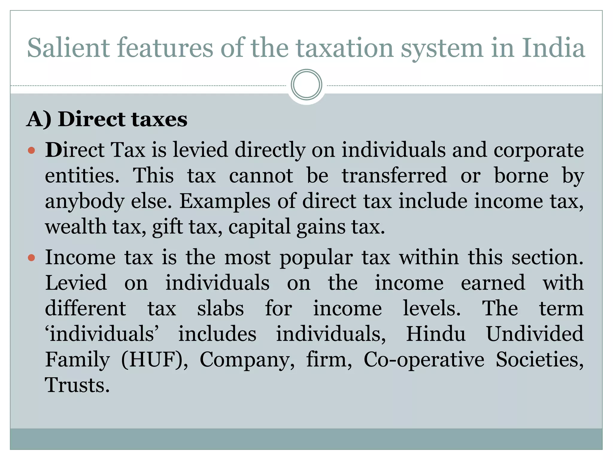 Macro-economic Framework in Indian Economy–Tax Structure & Tax system ...