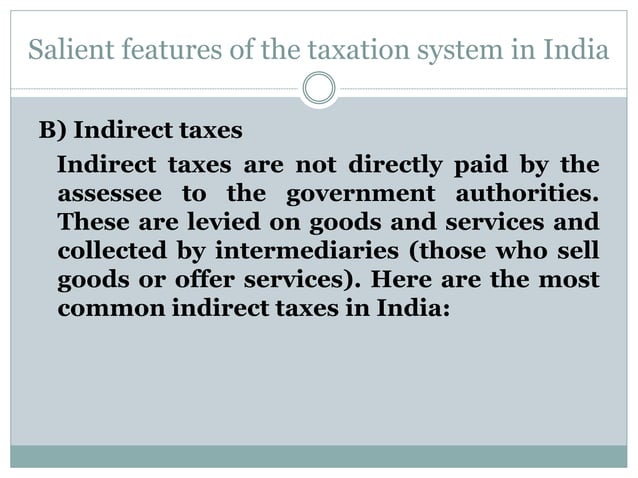 Macro-economic Framework in Indian Economy–Tax Structure & Tax system ...