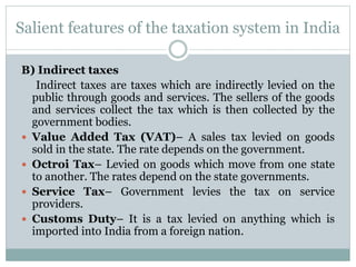 Macro-economic Framework in Indian Economy–Tax Structure & Tax system ...