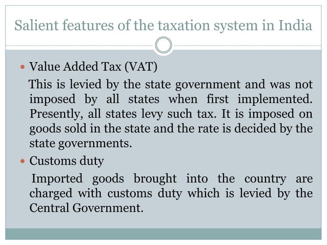 Macro-economic Framework in Indian Economy–Tax Structure & Tax system ...