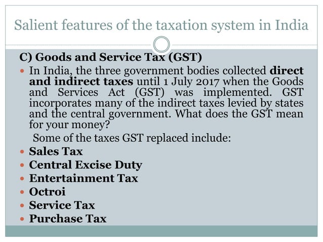 Macro-economic Framework in Indian Economy–Tax Structure & Tax system ...