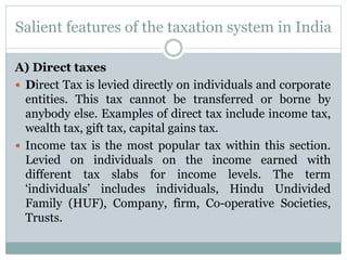 Macro-economic Framework in Indian Economy–Tax Structure & Tax system ...