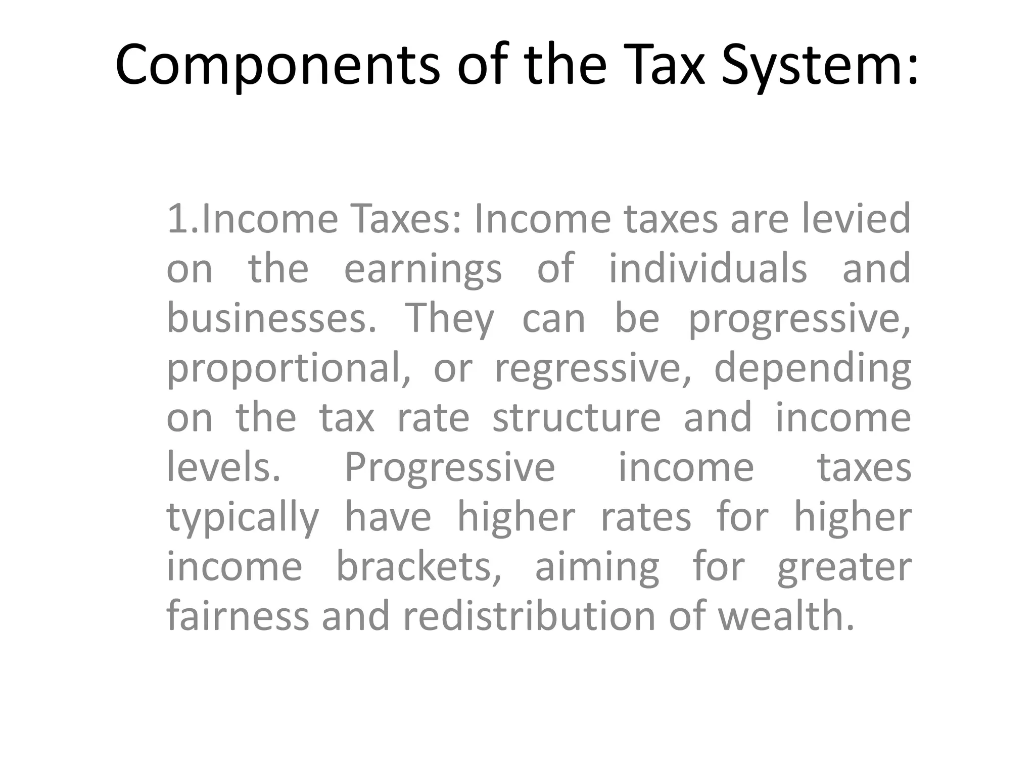 Lucture notes for students who studying tax system | PPTX