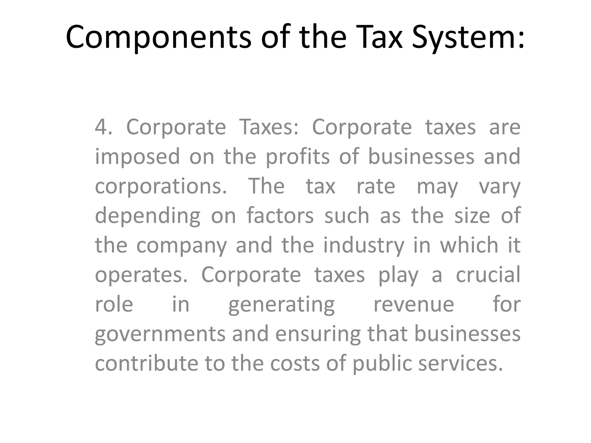 Lucture notes for students who studying tax system | PPTX