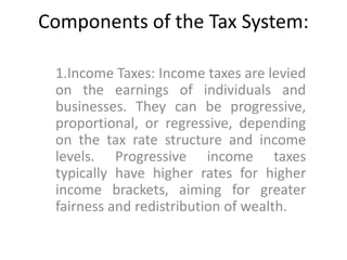 Lucture notes for students who studying tax system | PPTX