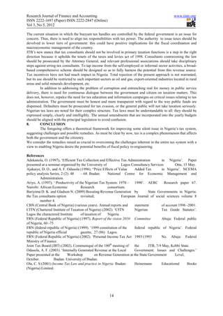 Tax system in nigeria – challenges and the way forward | PDF