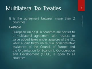 Tax treaties | PPTX