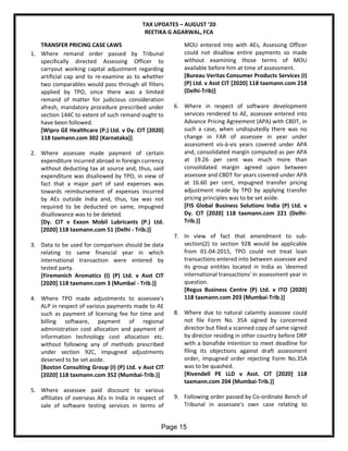 Tax updates august '20 | PDF