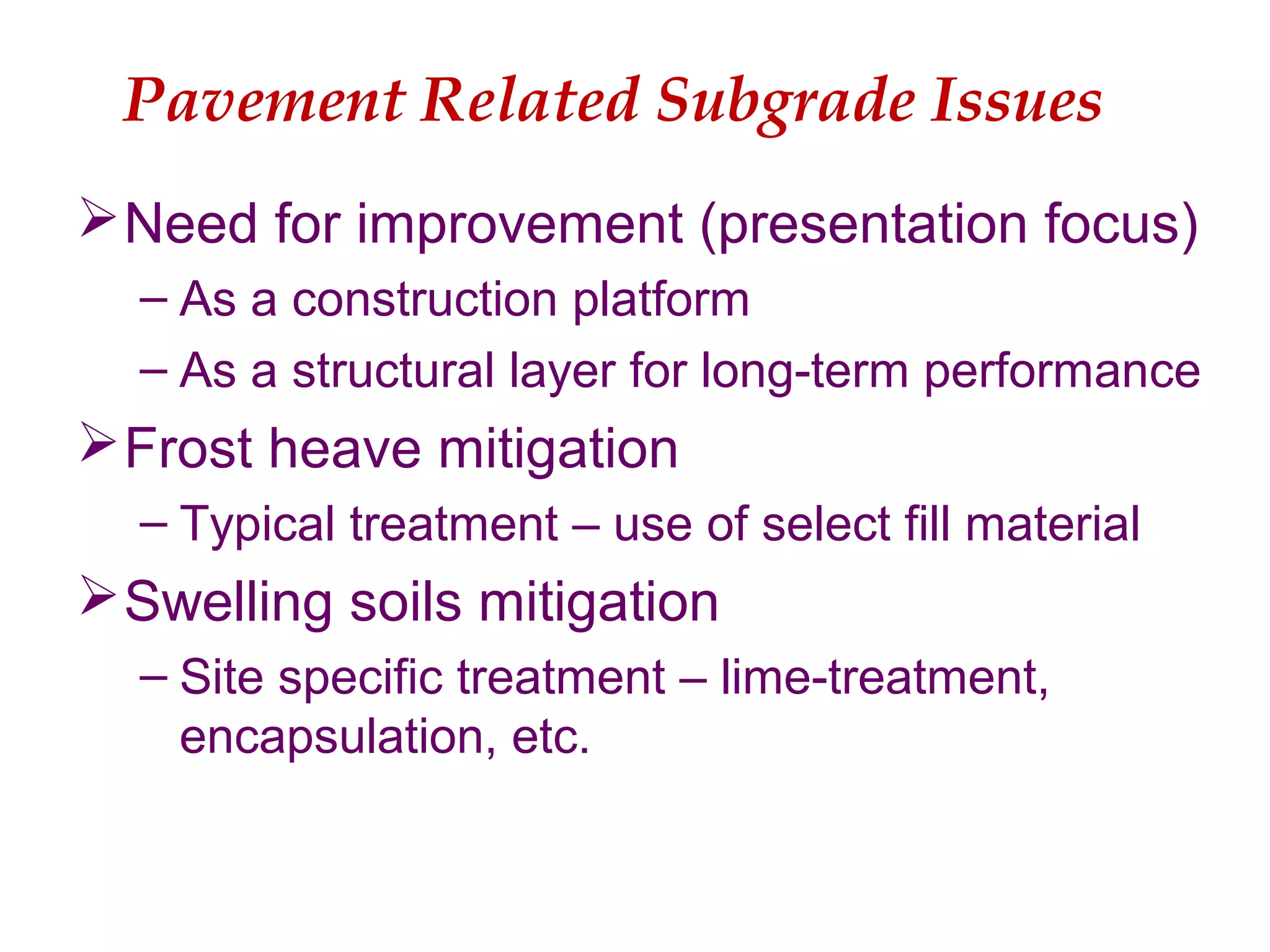 Subgrade Stabilization: Materials & Methods | PPT
