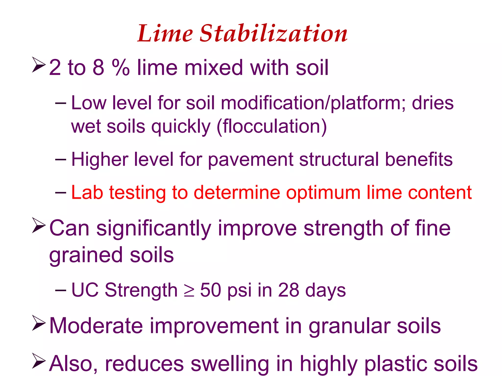 Subgrade Stabilization: Materials & Methods | PPT