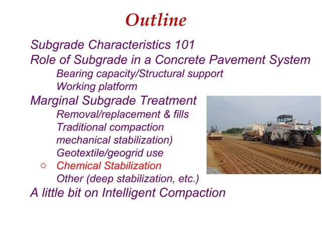 Subgrade Stabilization: Materials & Methods | PPT