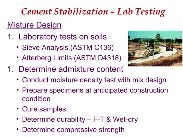 Subgrade Stabilization: Materials & Methods | PPT