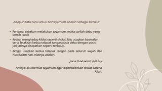 MATERI TENTANG TATA CARA DAN DASAR TAYAMUM.pptx
