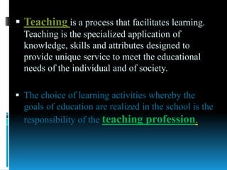 TEACHING PROFESSION | PPTX