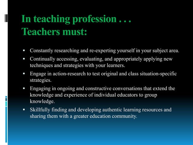 TEACHING PROFESSION | PPTX | Professional School | Postgraduate Education