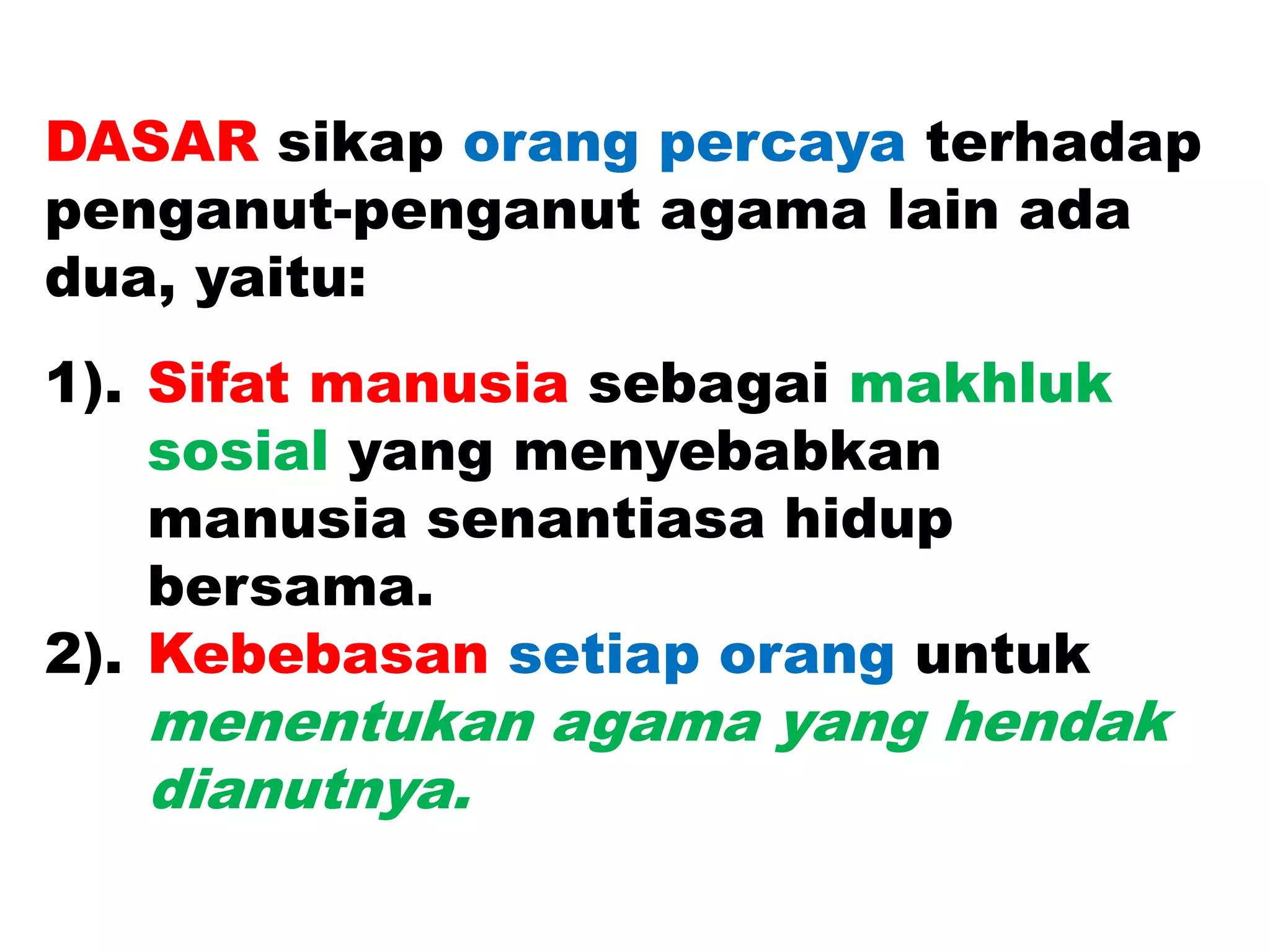 Pandangan GKJ Tentang Agama Lain - 2016 | PPT