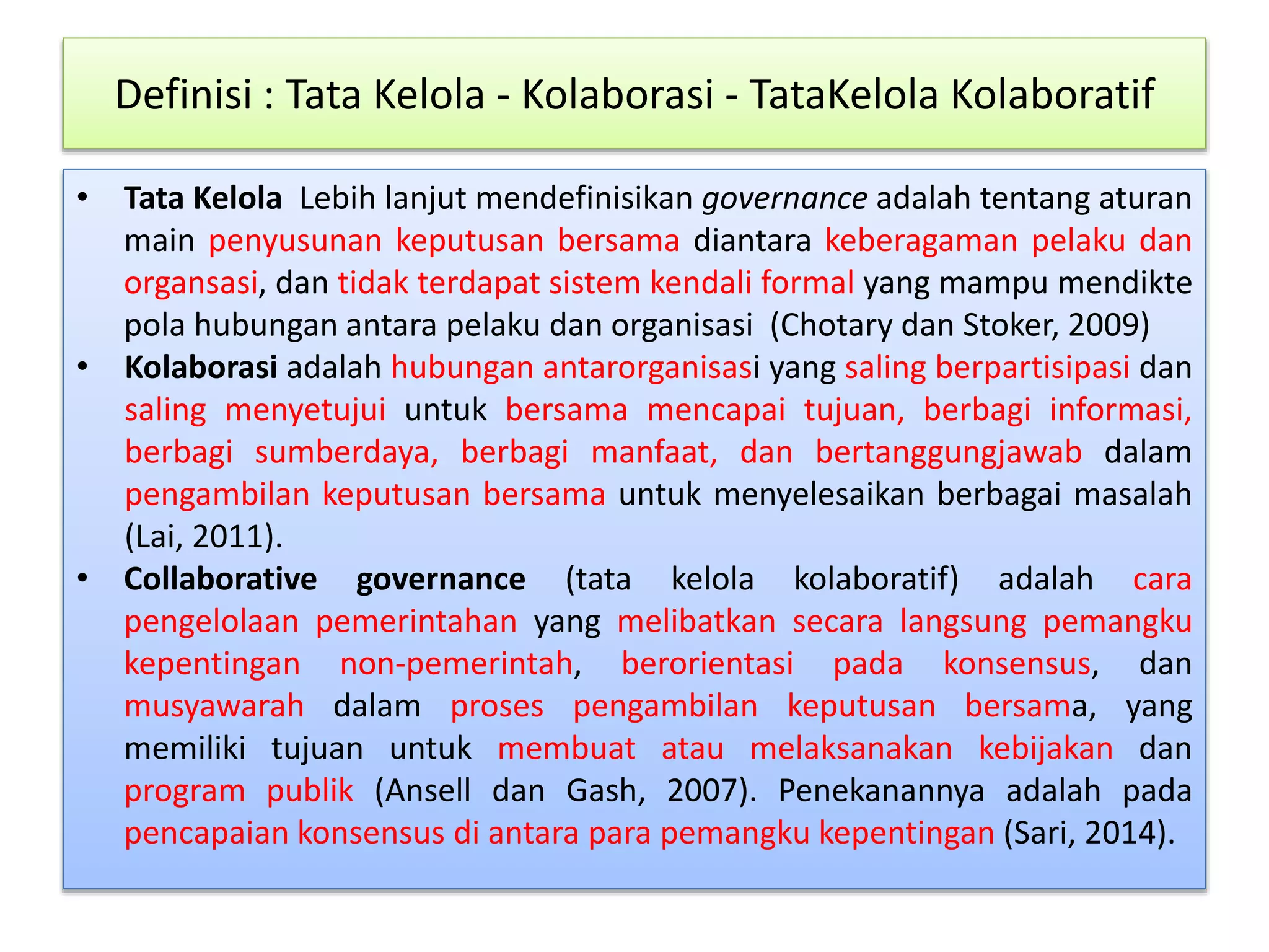 Sekilas Tata Kelola Kolaboratif | PPTX