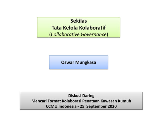 Sekilas Tata Kelola Kolaboratif | PPT