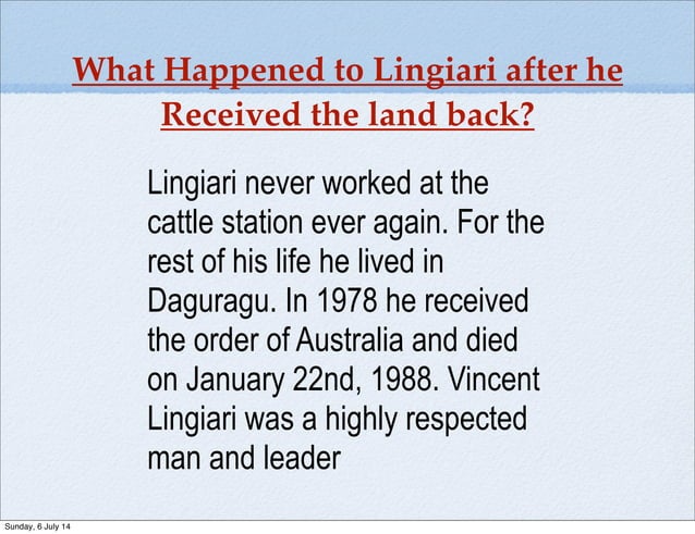 Vincent Lingiari | PDF