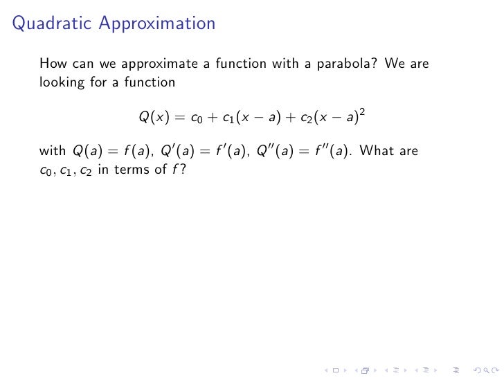 Taylor Polynomials and Series