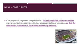 TUJ Symposium - Governance of the NCAA (National Collegiate Athletic ...