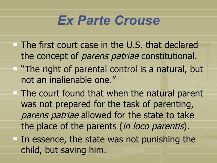 👍 Ex parte crouse. American juvenile justice system. 2019-02-11
