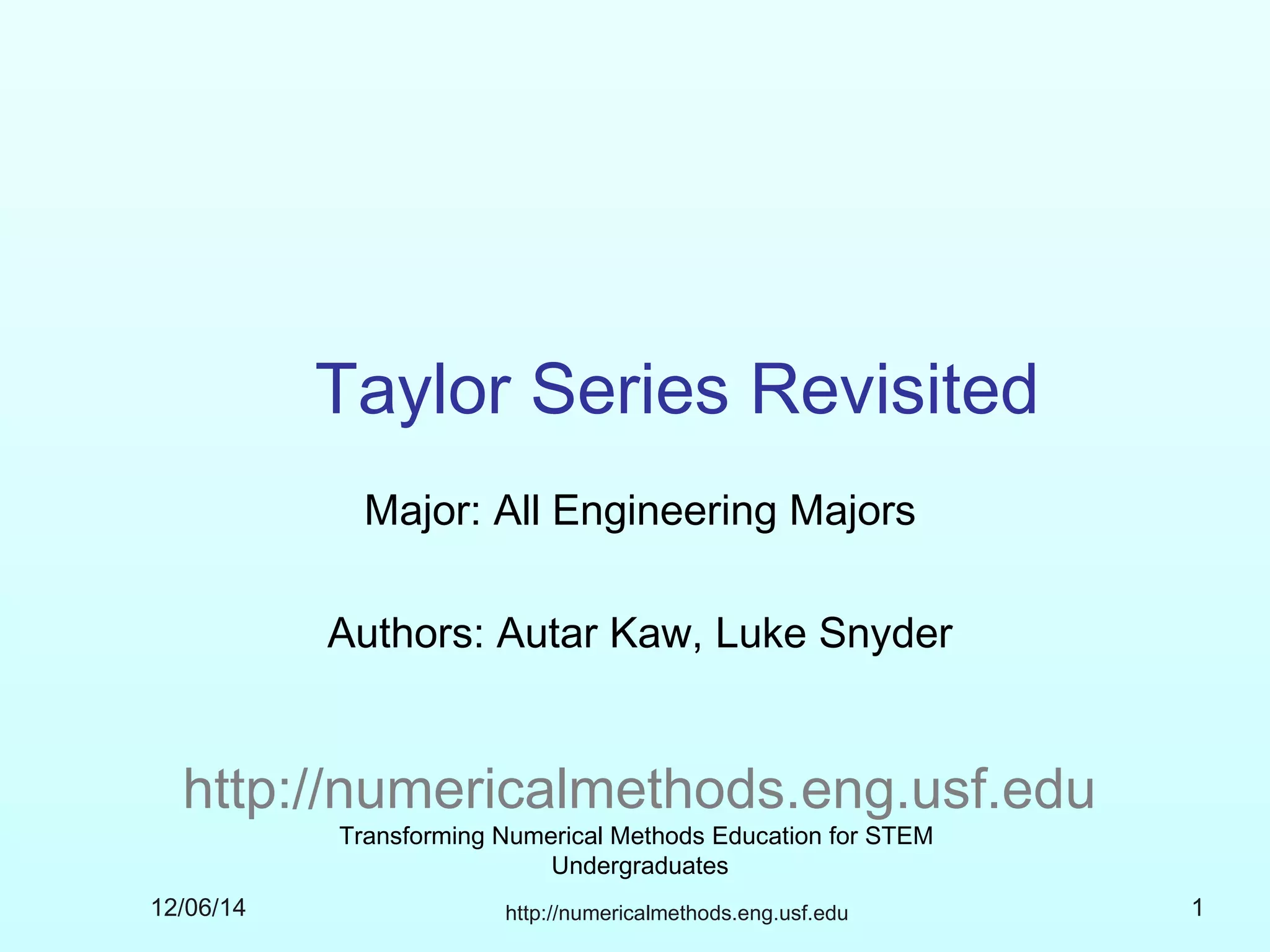 Taylor and maclaurian series | PPT