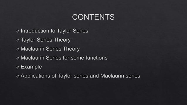 Taylor and maclaurin series | PPTX