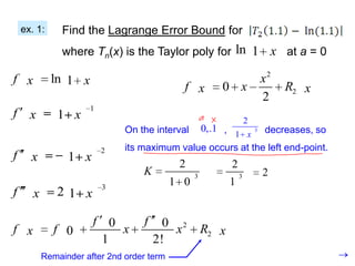 Taylor error | PPTX