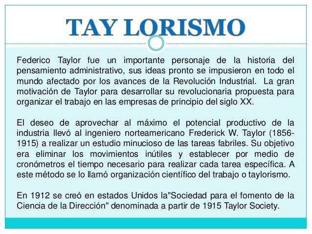 Taylorismo Definicion Que Es Y Ejemplos 2021 Images