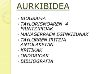 Taylorismoa | PPTX