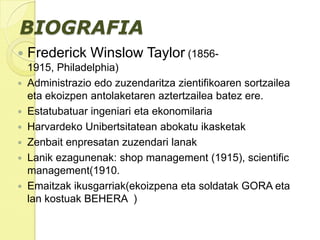 Taylorismoa | PPTX