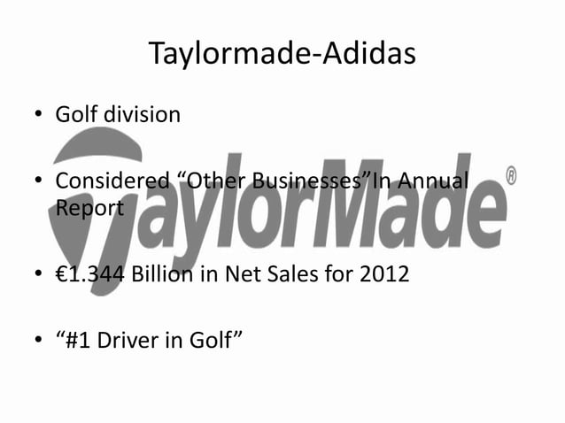Taylormade-Adidas Digital Marketing Campaign | PPT