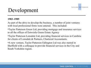 Taylor Patterson Group - Company History | PPT