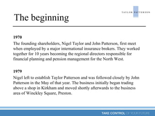 Taylor Patterson Ltd - Company History | PPT
