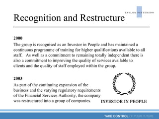 Taylor Patterson Ltd - Company History | PPT